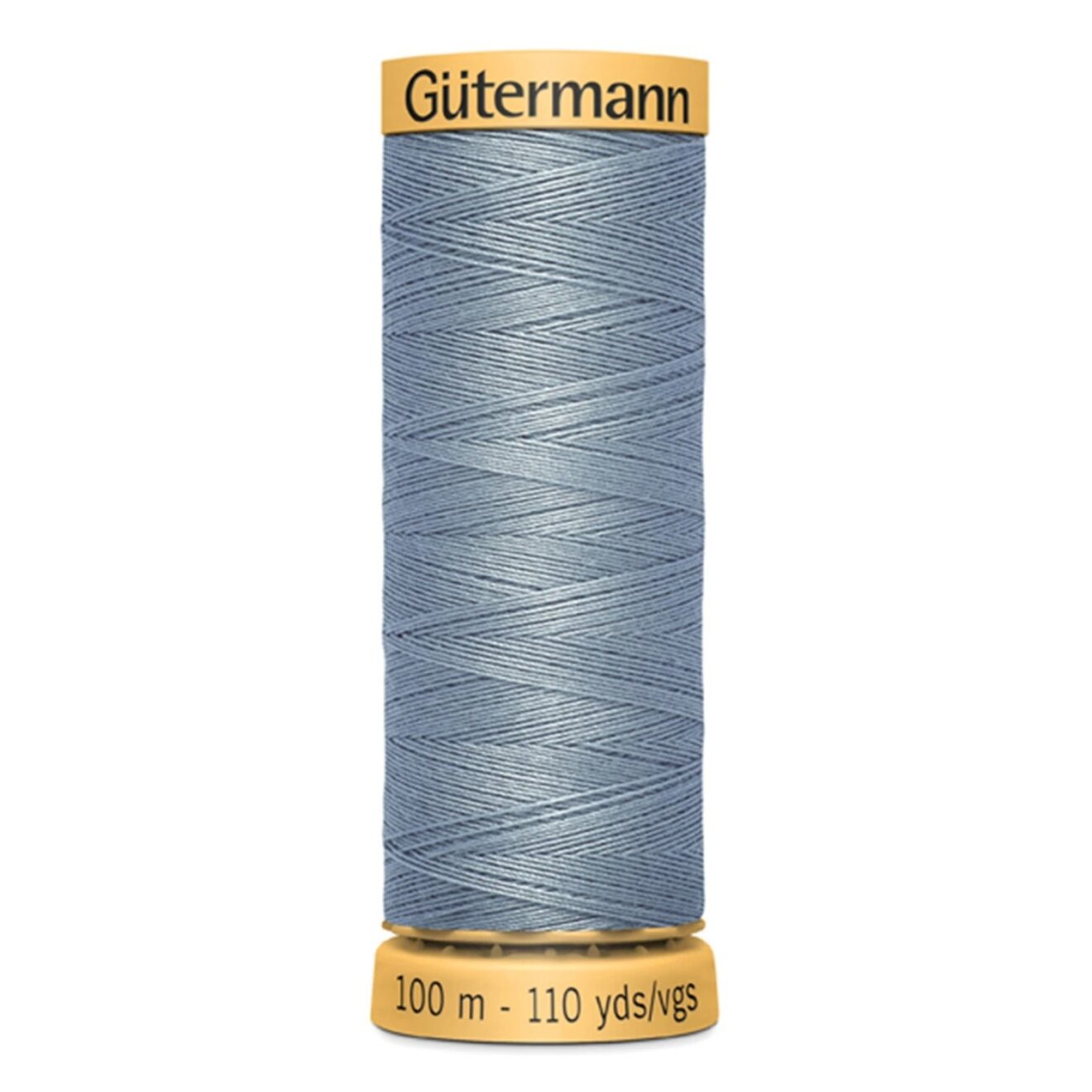 Gütermann – 7410 Gray Blue – Natural Cotton 50wt Solid Thread 100m/109yds – CREEKSIDE QUILTS